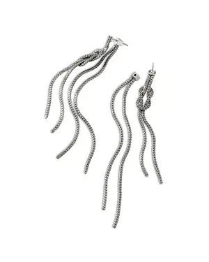 John Hardy Sterling Love Knot Chain Drop Earrings - Silver