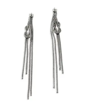 John Hardy Sterling Love Knot Chain Drop Earrings - Silver