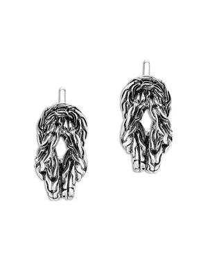 John Hardy Sterling Love Knot Hoop Earrings - Silver
