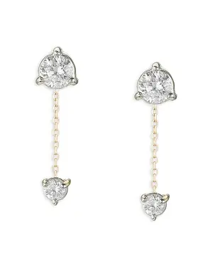Adina Reyter 14k Diamond Amigos Chain Post Earrings - Yellow Gold