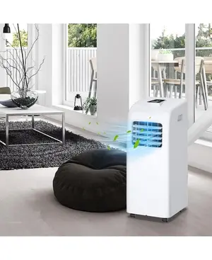 COSTWAY 8000 Btu Portable Air Conditioner & Dehumidifier Function Remote W/ Window Kit