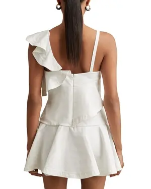 REISS Hera Short Ruffle Dress
