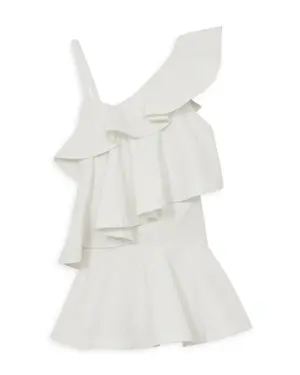 REISS Hera Short Ruffle Dress