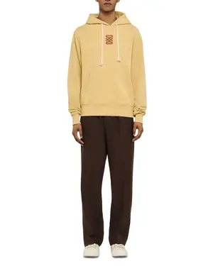 Sandro Oversized Patch Hoodie - Orcher Yellow