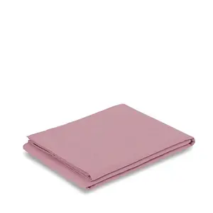 PIGLET IN BED Plain Linen Flat Sheet - Raspberry