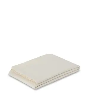 PIGLET IN BED Plain Linen Flat Sheet - Pearl