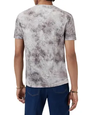 John Varvatos Campana Regular Fit Linen Tee - Seal Gray