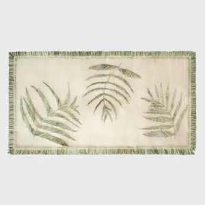 JOANNA BUCHANAN Straw Table Runner - Green