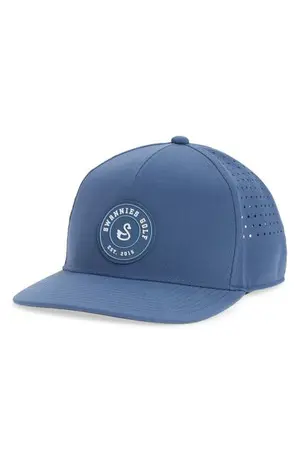 SWANNIES Wade Perforated Baseball Cap Vintage Indigo