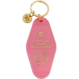 JOLLITY & CO Vintage Motel Keychain - On My Way To Get Iced Coffee