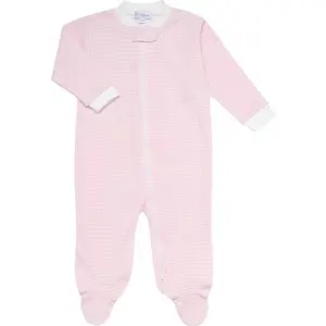 NELLAPIMA Gingham Zipper Footie - Pink