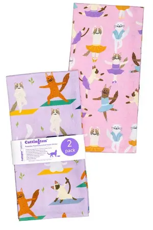 CATTINGTON Cat Kitchen Towelspirouettes, Poses