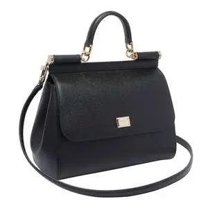 Dolce & Gabbana Dolce & Gabbana Sicily Grande Leather Handbag - Black