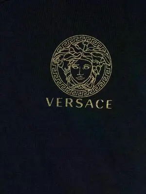 Versace Logo Print Tank Top - Blue