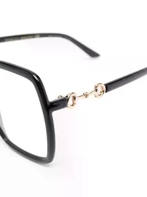 Gucci Oversize-frame Horsebit-detail Glasses
