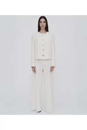 Rosetta Getty Tailored Crewneck Jacket - White