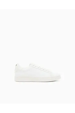Emporio Armani Nylon Jacquard Sneakers - White
