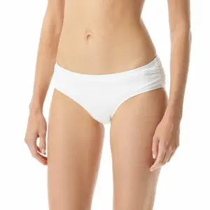Michael Kors Shirred Bikini Bottom - White