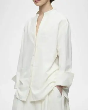 CALLAS MILANO Corsica Striped Cotton Shirt - Natural