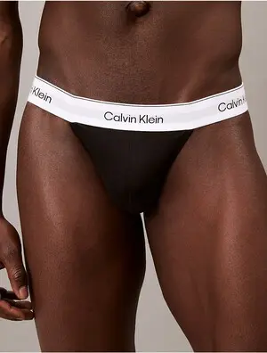 Calvin Klein Icon Cotton Stretch 3-pack Thong - Black