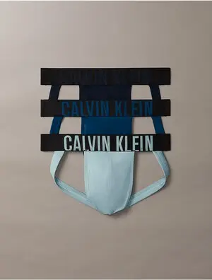 Calvin Klein Intense Power Micro 3-pack Jock Strap - Shoreline / Poseidon / Arona