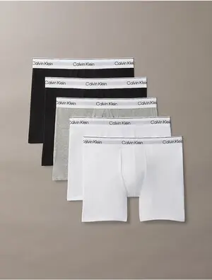 Calvin Klein Icon Cotton Stretch 5-pack Boxer Brief - Black/white/grey Heather