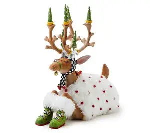 MACKENZIE-CHILDS Dash Away Sitting Blitzen Rein Eer Figure - One-color