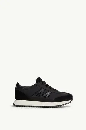 Moncler Pacey2 Suede & Nubuck Sneakers - Black