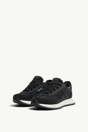 Moncler Pacey2 Suede & Nubuck Sneakers - Black