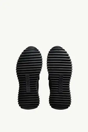 Moncler Pacey2 Suede & Nubuck Sneakers - Black