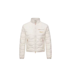 Moncler Tegea Wave-quilted Short Down Jacket - White
