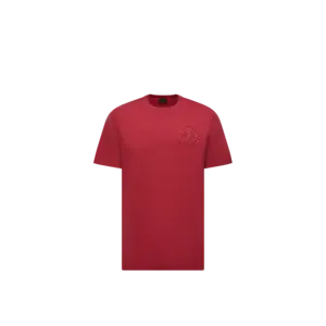 Moncler Three-dimensional Logo Cotton T-shirt - Red
