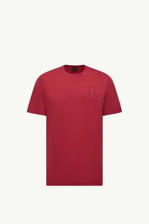 Moncler Three-dimensional Logo Cotton T-shirt - Red