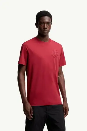Moncler Three-dimensional Logo Cotton T-shirt - Red