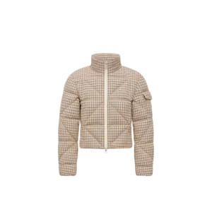 Moncler Keros Diamond-quilted Wool Blend Short Down Jacket