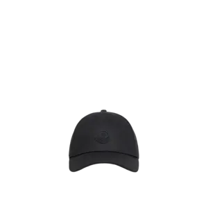 Moncler Cotton Gabardine Baseball Cap - Black