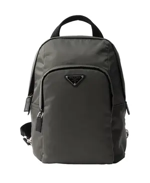 Prada Re-nylon And Saffiano Leather Backpack - Green