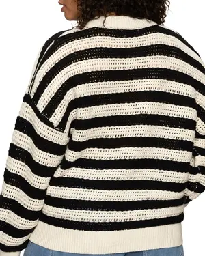 Sanctuary Open Knit Bomber Jacket