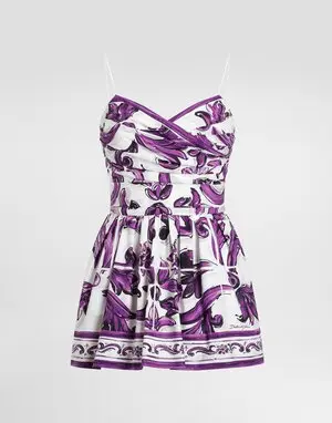 Dolce & Gabbana Majolica-print Poplin Dress