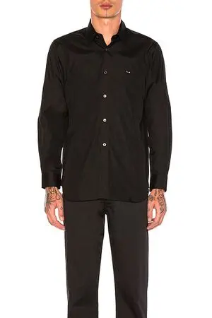 Play Comme Des Garcon Small Emblem Cotton Button Down