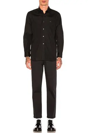 Play Comme Des Garcon Small Emblem Cotton Button Down