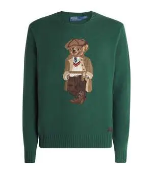 Ralph Lauren Wool-cashmere Polo Bear Sweater - Green