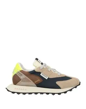RUN OF Sand Leather Sneakers - Beige