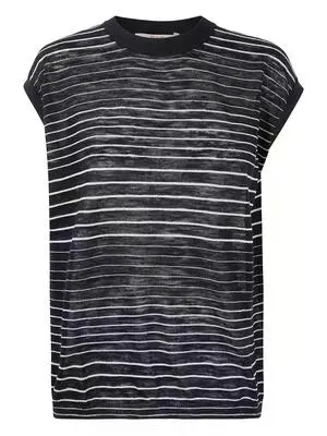 NUUR Striped Linen Top