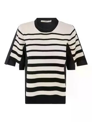 NUUR Striped Panelled Top