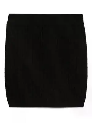 Balmain Ribbed-knit Skirt - Black