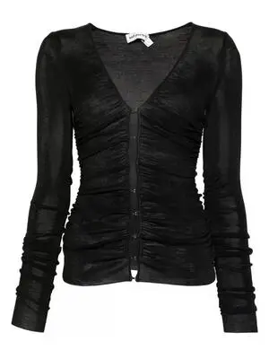 SELF-PORTRAIT Long-sleeve T-shirt With Button Detailing