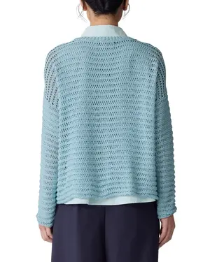 Eileen Fisher Crewneck Cord Yarn Pullover Sweater - Pale Sky
