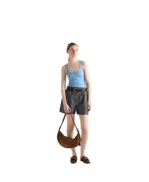 Prada Demi-lune Large Shoulder Bag - Brown