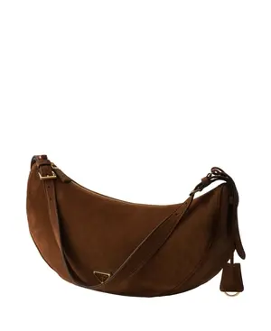 Prada Demi-lune Large Shoulder Bag - Brown